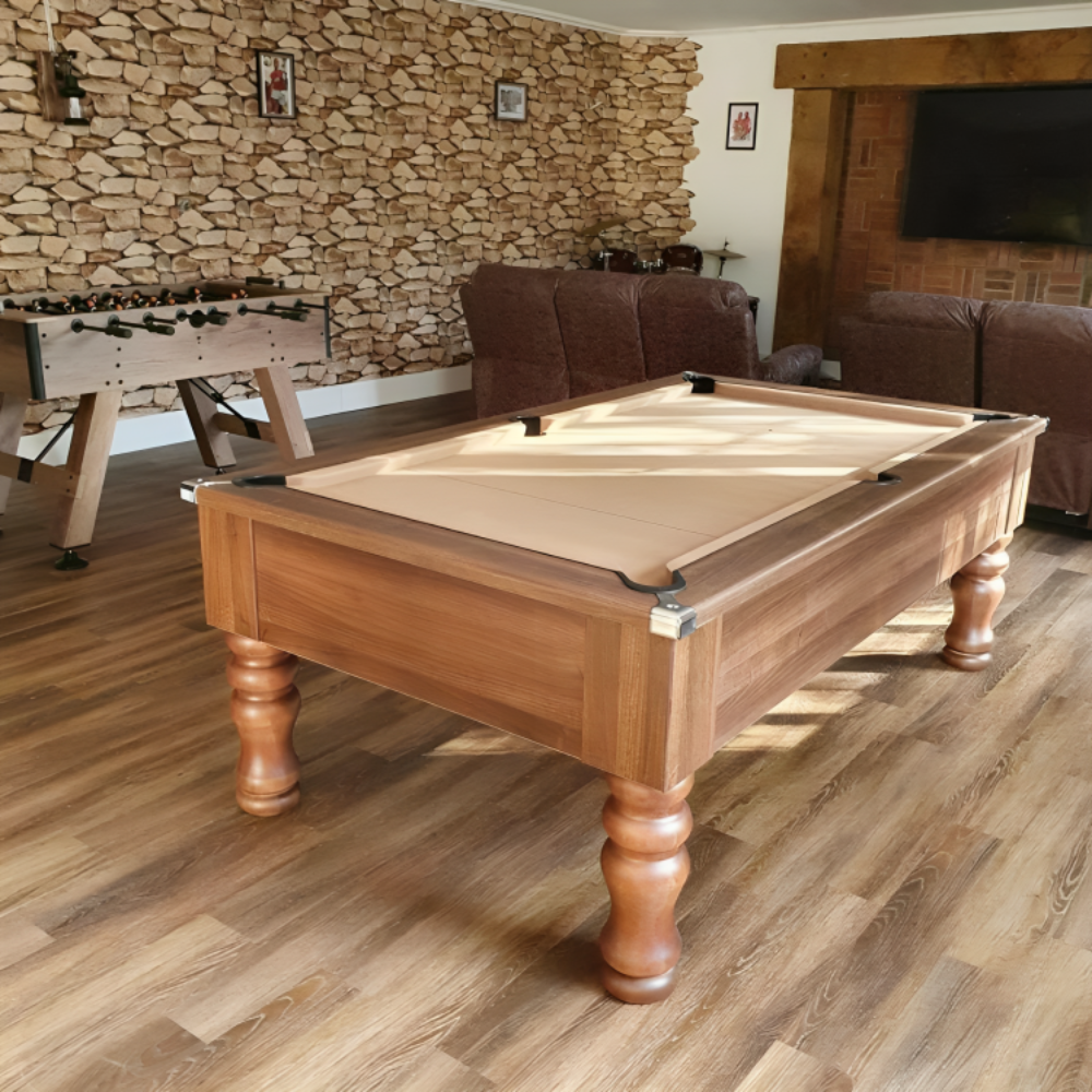 Cry Wolf Slate Bed Indoor Turned Leg Pool Table - Walnut - 6ft & 7ft ...
